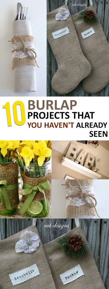 10 Burlap Projects that You Haven't Already Seen - Sunlit Spaces