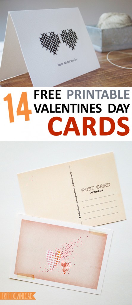 14 Free Printable Valentines Day Cards - Sunlit Spaces