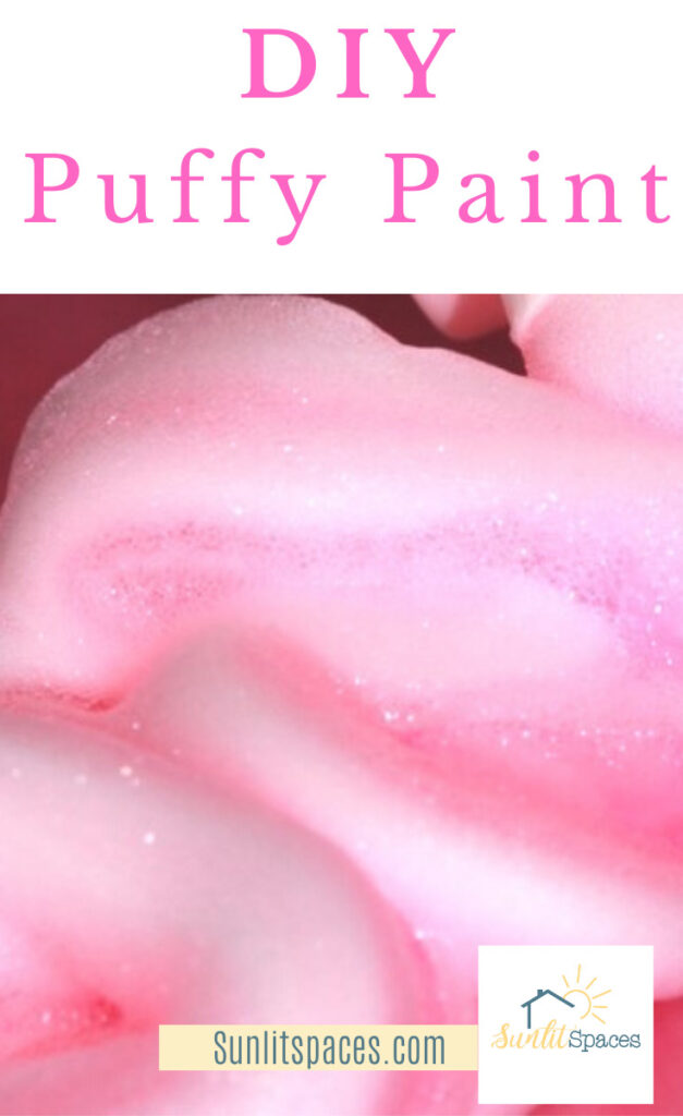How to Make Puffy Paint for Kids - Sunlit Spaces